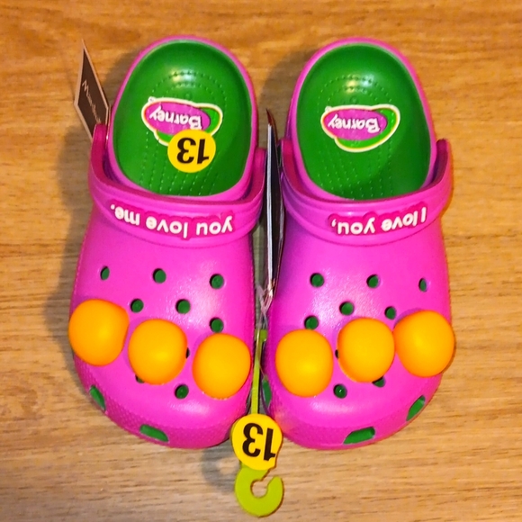 CROCS | Shoes | Nwts Barney Crocs Size C3 | Poshmark